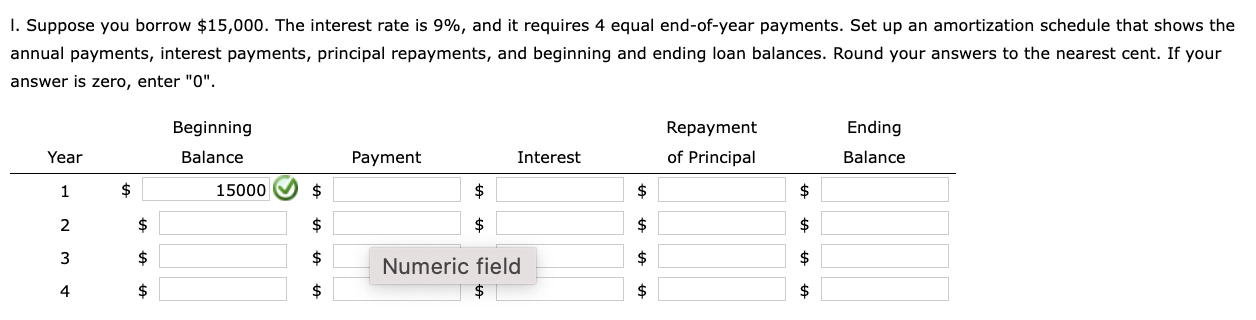 Solved I. Suppose you borrow $15,000. The interest rate is | Chegg.com