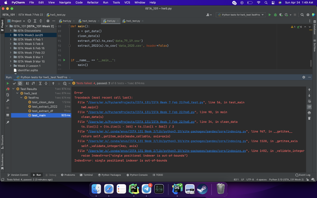 Hi. My test case is failing for the following | Chegg.com
