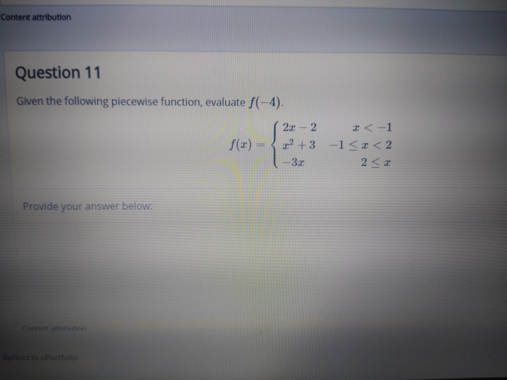 Solved Content attribution Question 11 Given the following | Chegg.com