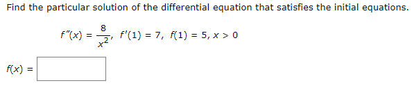 Solved Find the particular solution of the differential | Chegg.com