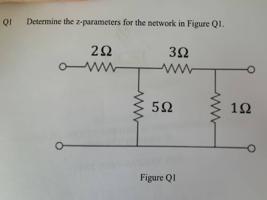 Solved Q2 Calculate the Z-parameters for the network in | Chegg.com