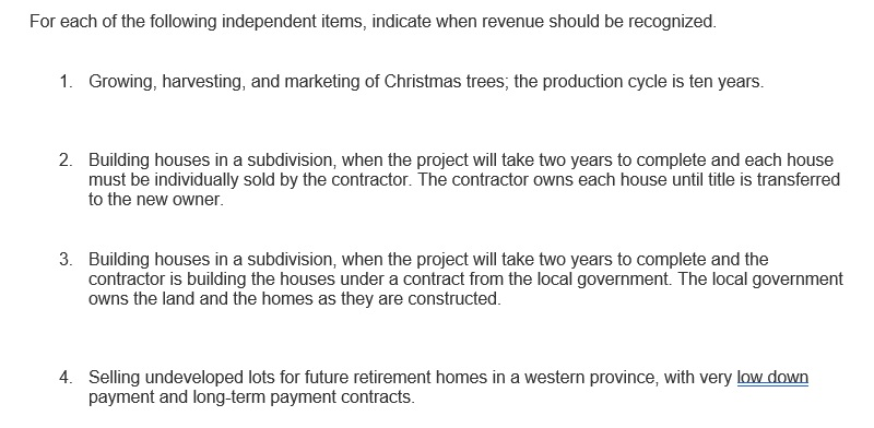 Solved For each of the following independent items, indicate | Chegg.com