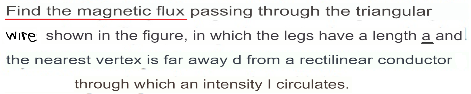 Solved Find the magnetic flux passing through the triangular | Chegg.com