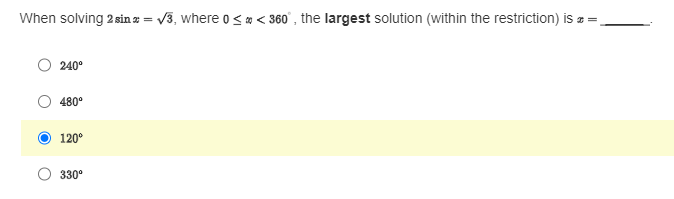 Solved When solving 2sinx=3, where 0≤∞