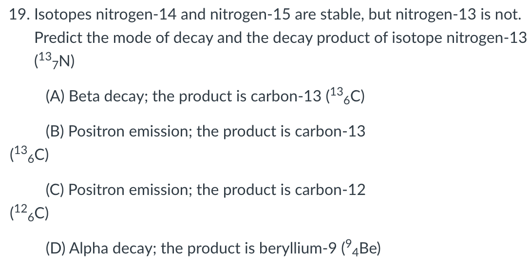 Solved 18. What mode of decay will radioactive polonium-210 | Chegg.com