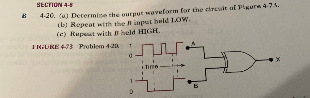 Solved SECTION 4-6 B 4-20. (a) Determine the output waveform | Chegg.com
