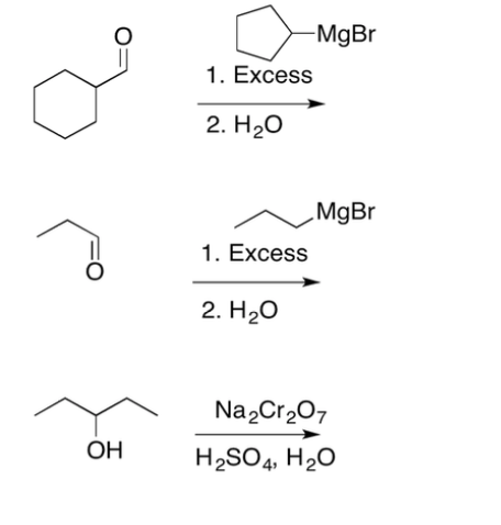 Solved MgBr 1. Excess 2. H2O MgBr 1. Excess 2. H2O Na2Cr2O7 | Chegg.com