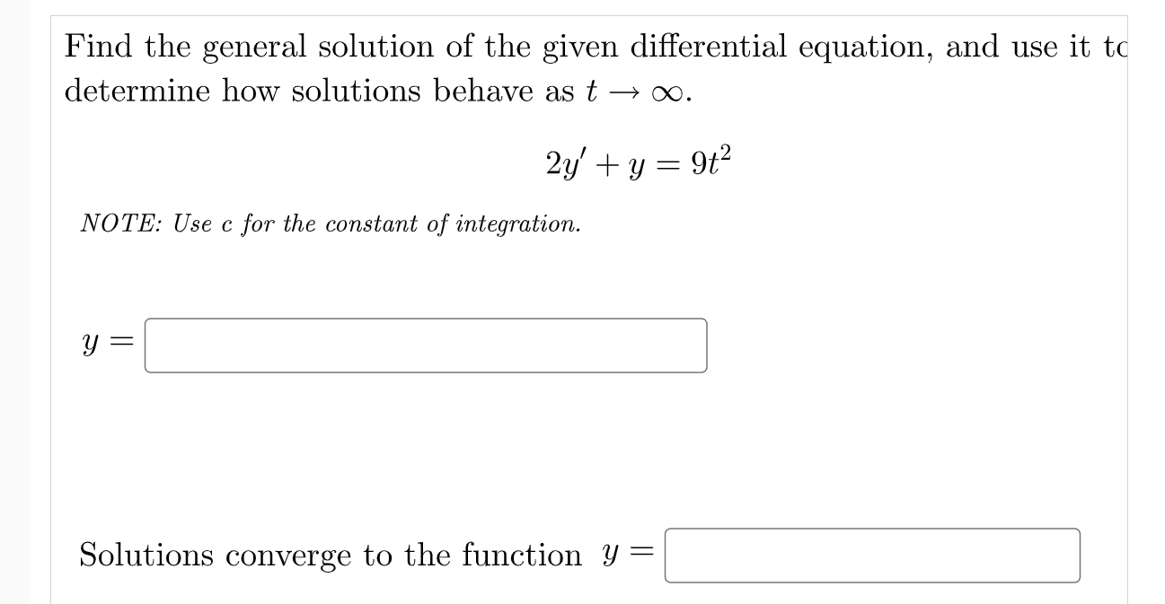 Solved Find the general solution of the given differential | Chegg.com