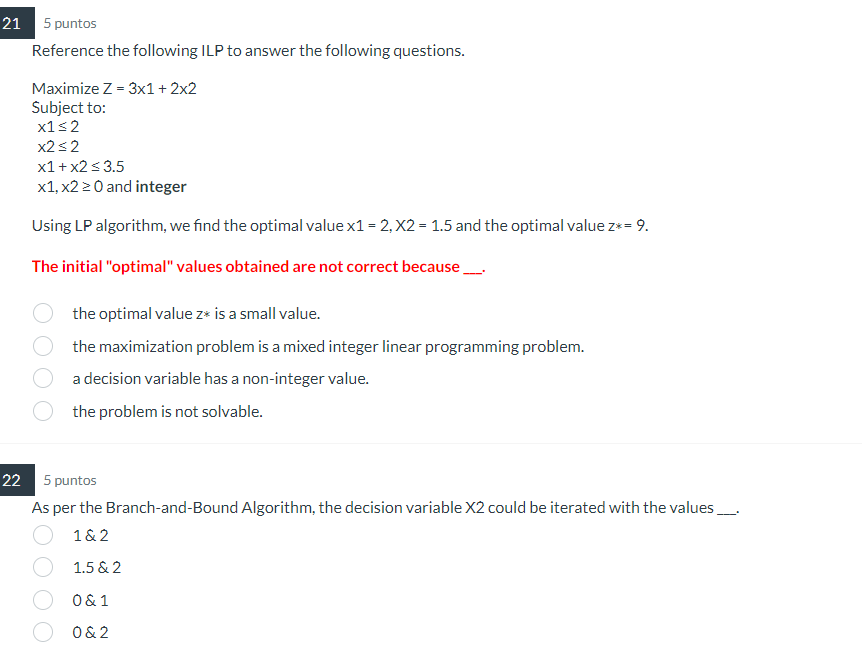 Solved Reference the following ILP to answer the following | Chegg.com