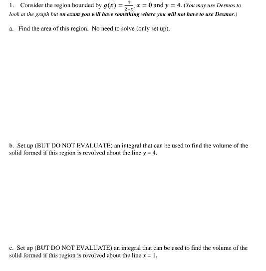 Solved 1 Consider The Region Bounded By G X 2−x1 X 0 And