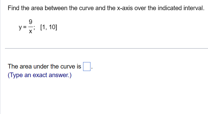 Solved Find the area between the curve and the x-axis over | Chegg.com