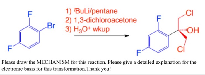 Solved 1) BuLi/pentane 2) 1,3-dichloroacetone CI CI Please | Chegg.com