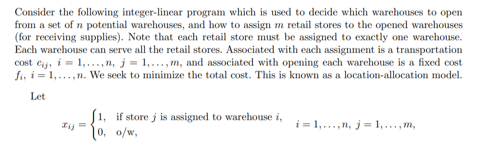 Solved Consider The Following Integer Linear Program Which 2020