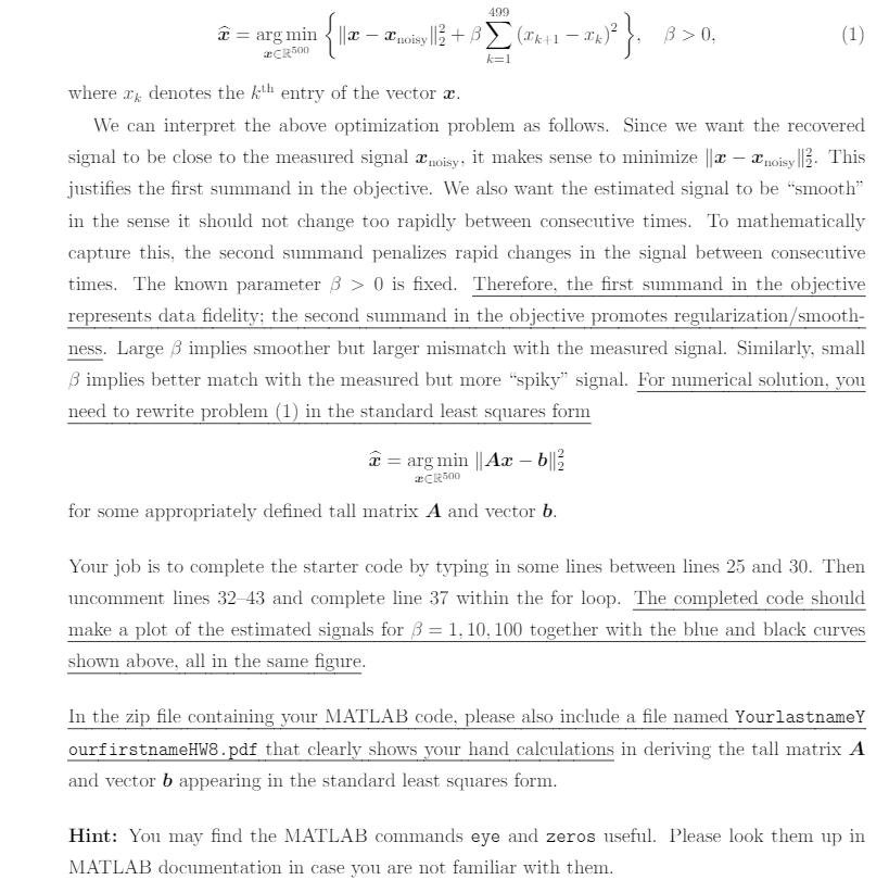 Solved Download the starter code W23HW8.m from CANVAS Files | Chegg.com