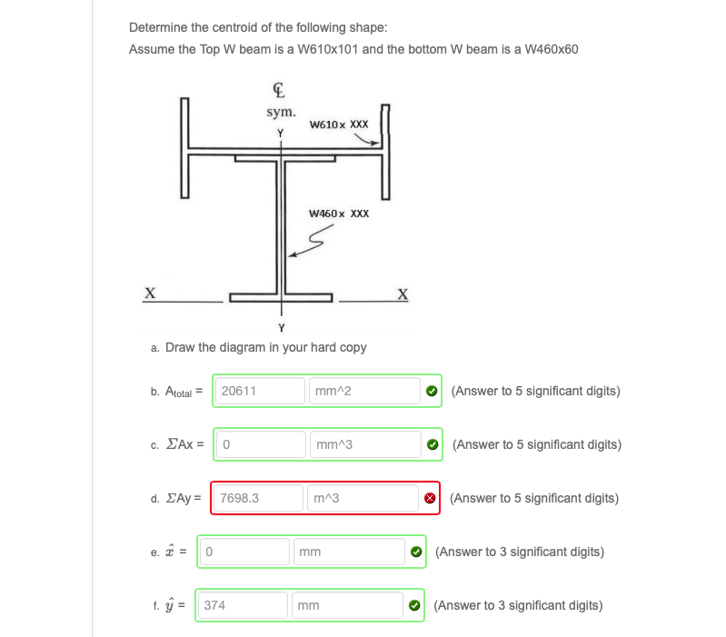 Determine the centroid of ﻿the following shape:Assume | Chegg.com