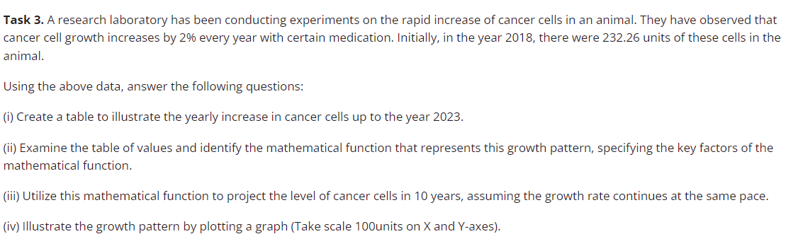 Solved Task 3. ﻿A research laboratory has been conducting | Chegg.com