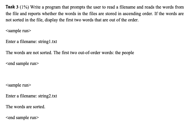 Solved Task 3 1 Write A Program That Prompts The User To 