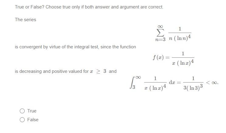 Solved True or False? Choose true only if both answer and | Chegg.com