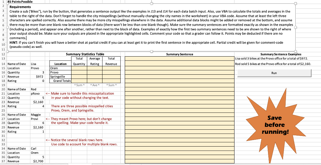 Solved Create a sub ("Bikes"), run by the button, that | Chegg.com