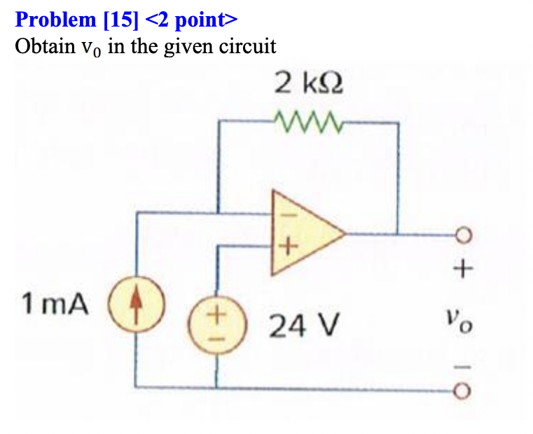 Solved Problem [15] Obtain v0 in the given circuit | Chegg.com