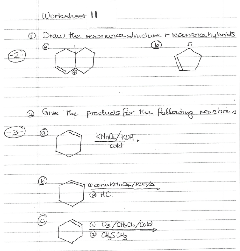 Solved (1) Draw the resonance stuchere + resonance hybrids | Chegg.com