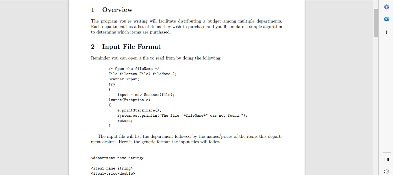Solved 1 Overview The program you're writing will facilitate | Chegg.com
