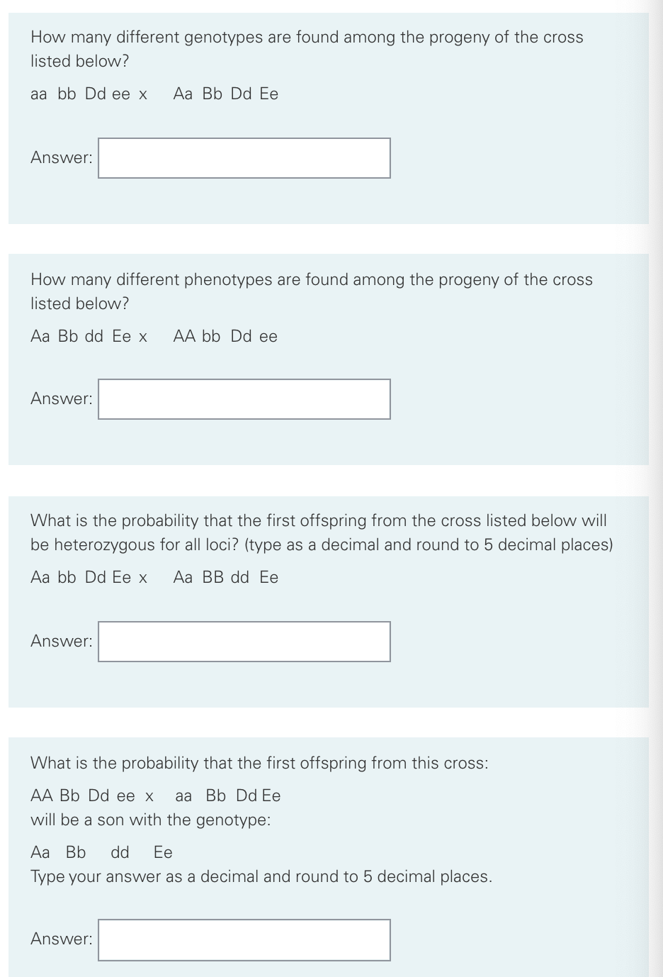 Solved How many different genotypes are found among the | Chegg.com