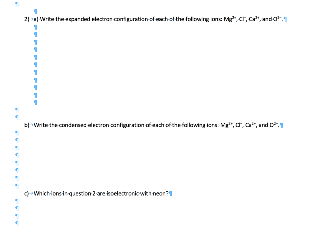 Solved 1 1 2)a). Write the expanded electron configuration | Chegg.com