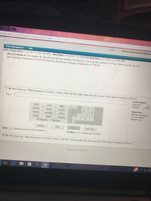 Solved Hw4 Begin Date: 3/2420 Home student | Chegg.com
