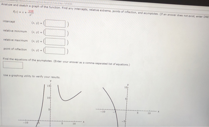Solved Analyze and sketch a graph of the function. Find any | Chegg.com