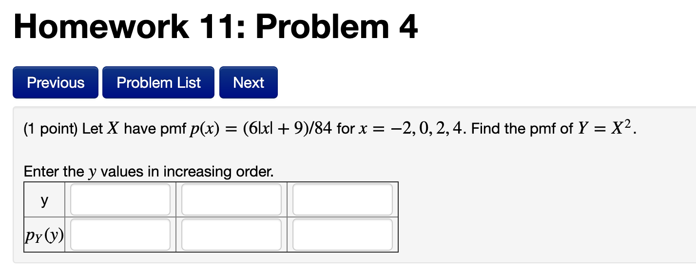 Solved Homework 11: Problem 4 Previous Problem List Next (1 | Chegg.com