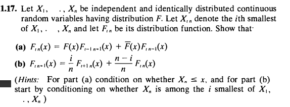 Solved 1.17. Let X, ., X, be independent and identically | Chegg.com