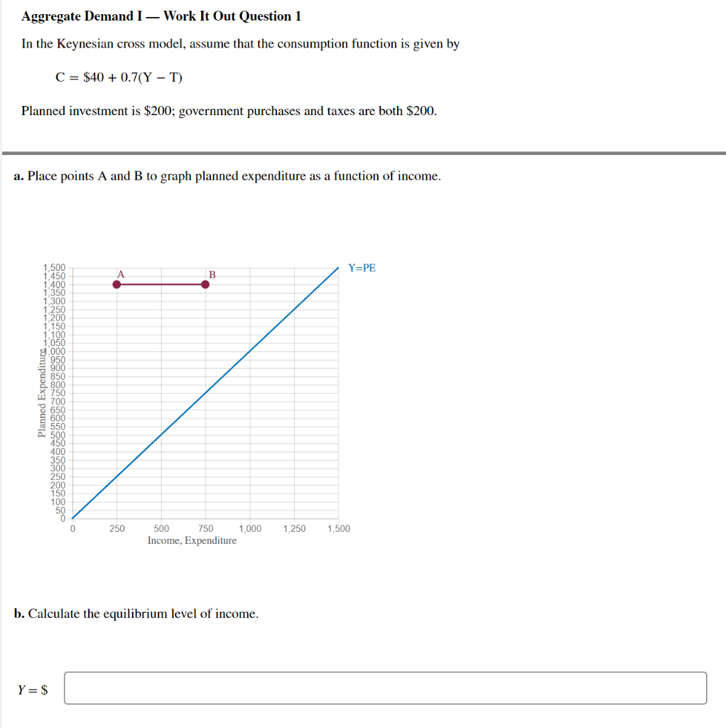 Solved Aggregate Demand I - Work It Out Question 1 In the | Chegg.com
