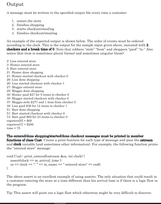 needs to be in C++, starter code for cust.cpp/.h and | Chegg.com