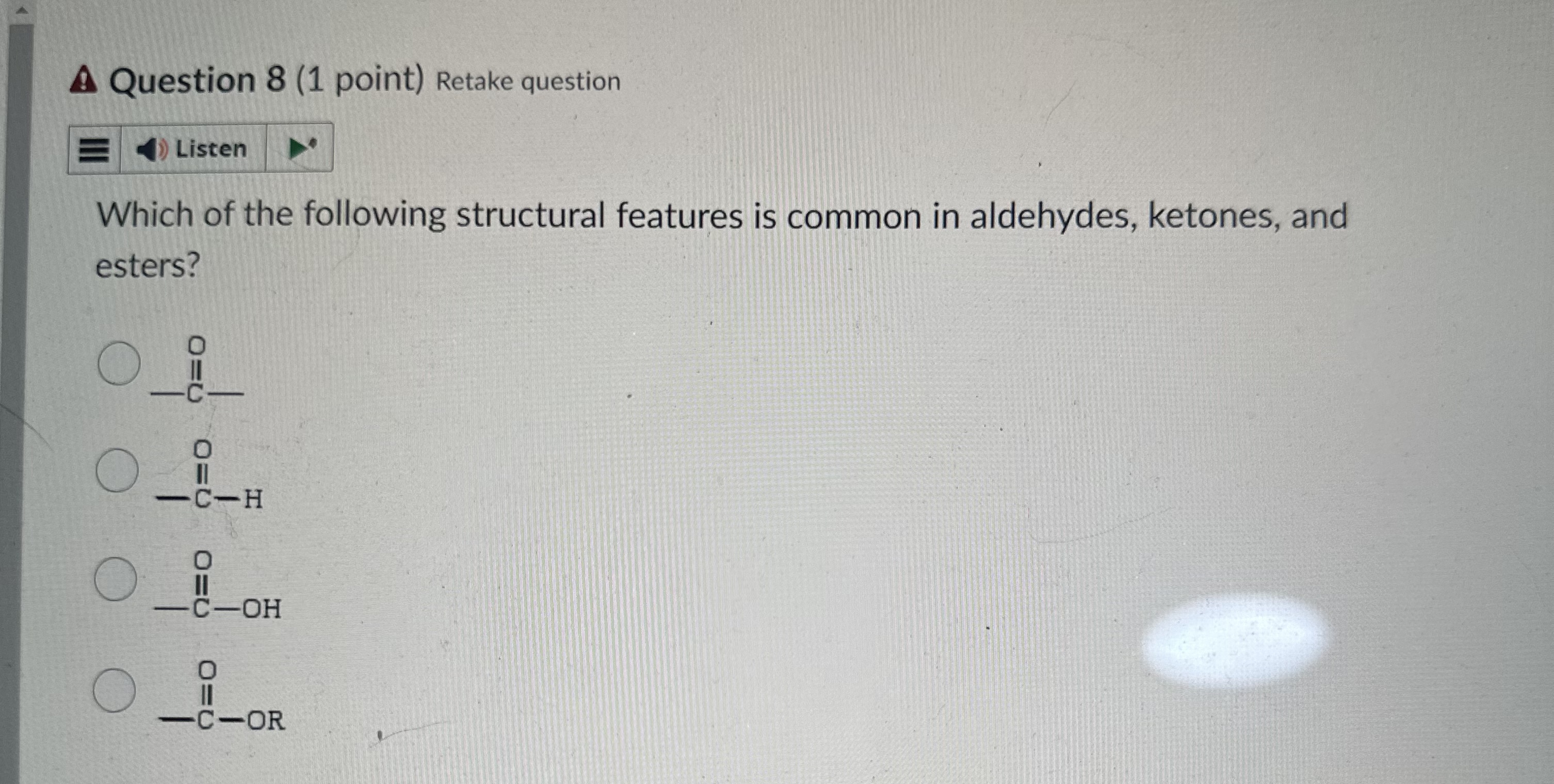 Solved Which of the following structural features is common | Chegg.com