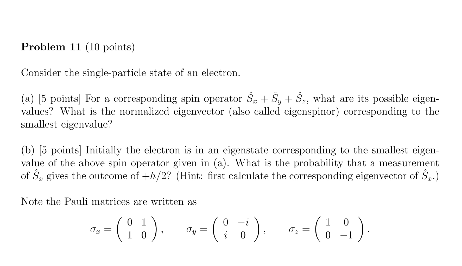 Solved Consider the single-particle state of an electron. | Chegg.com
