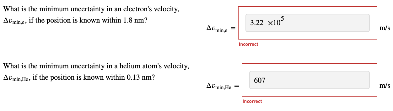 Solved What is the minimum uncertainty in an electron's | Chegg.com