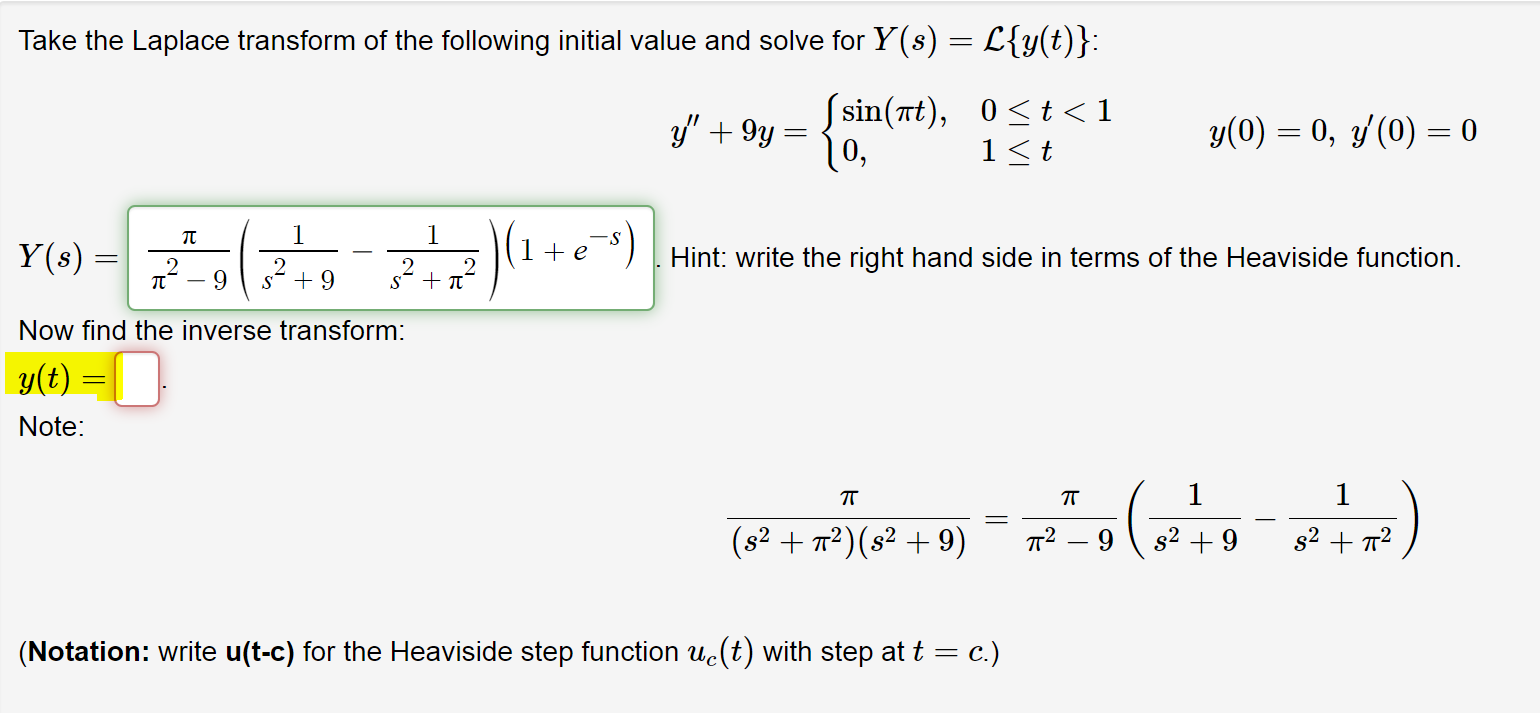 Solved Take the Laplace transform of the following initial | Chegg.com