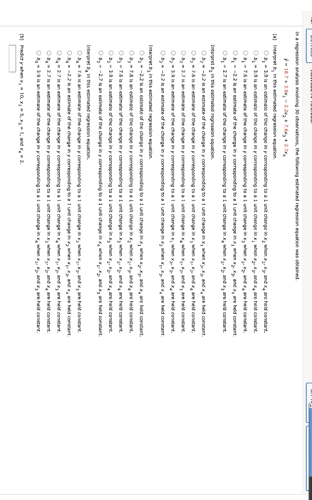 Solved In a regression analysis involving 30 observations, | Chegg.com