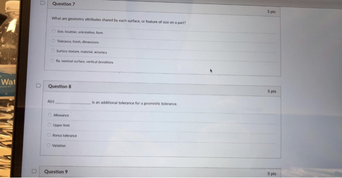 Solved Question Question & Question 1 5 pts The datum system | Chegg.com