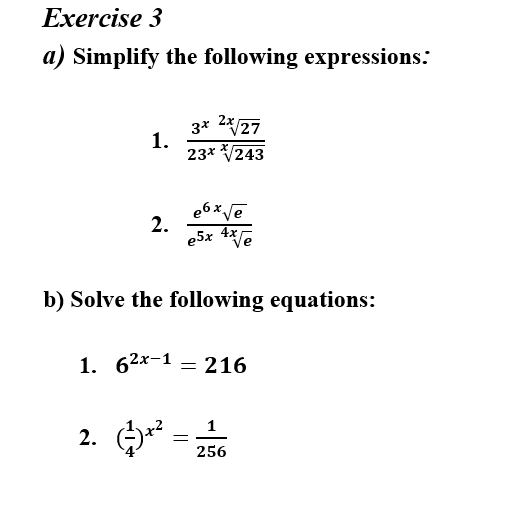 Solved a) Simplify the following expressions: 1. | Chegg.com