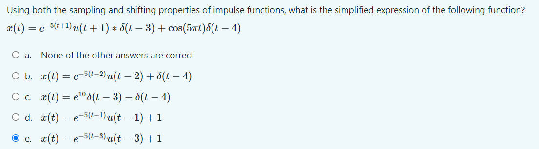 Solved Using both the sampling and shifting properties of | Chegg.com