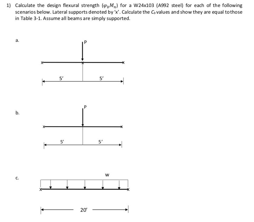 1) Calculate the design flexural strength (Mn) for a | Chegg.com
