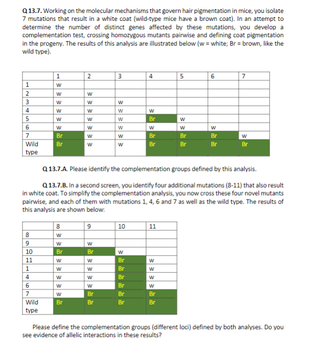 Solved Please help Answer 13.7A and 13.7B by looking at the | Chegg.com
