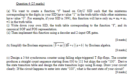 Solved Question 4 (25 marks) (a) We want to create a | Chegg.com