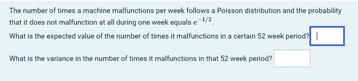 Solved The number of times a machine malfunctions per week | Chegg.com