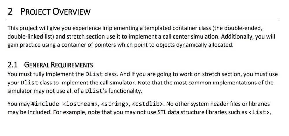 Solved 2 PROJECT OVERVIEW This project will give you | Chegg.com