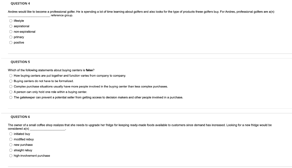 Solved QUESTION 4 Andres would like to become a professional | Chegg.com