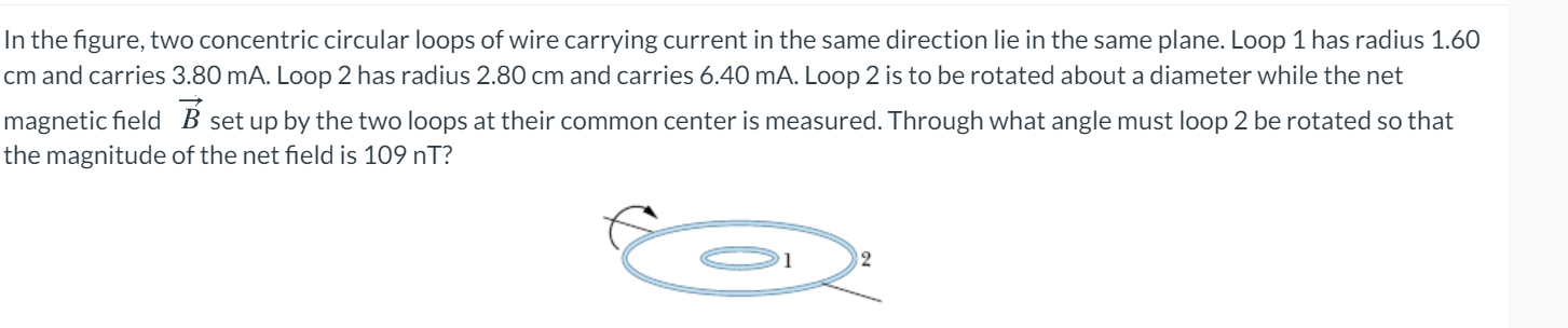 Solved In the figure, two concentric circular loops of wire | Chegg.com