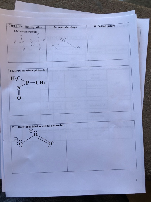 Solved CH OCH- dimethyl ether 53. Lewis structure 54. | Chegg.com